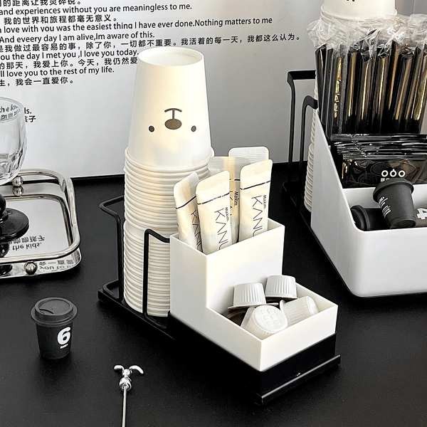 tempat letak cawan plastik Desktop display rack Pemegang cawan kertas ...