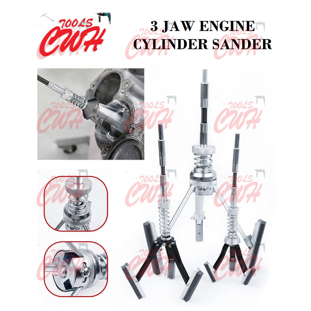 3JAW CAR ENGINE CYLINDER SANDER GRINDER INNER REMOVE RUST CARBON RUST ...