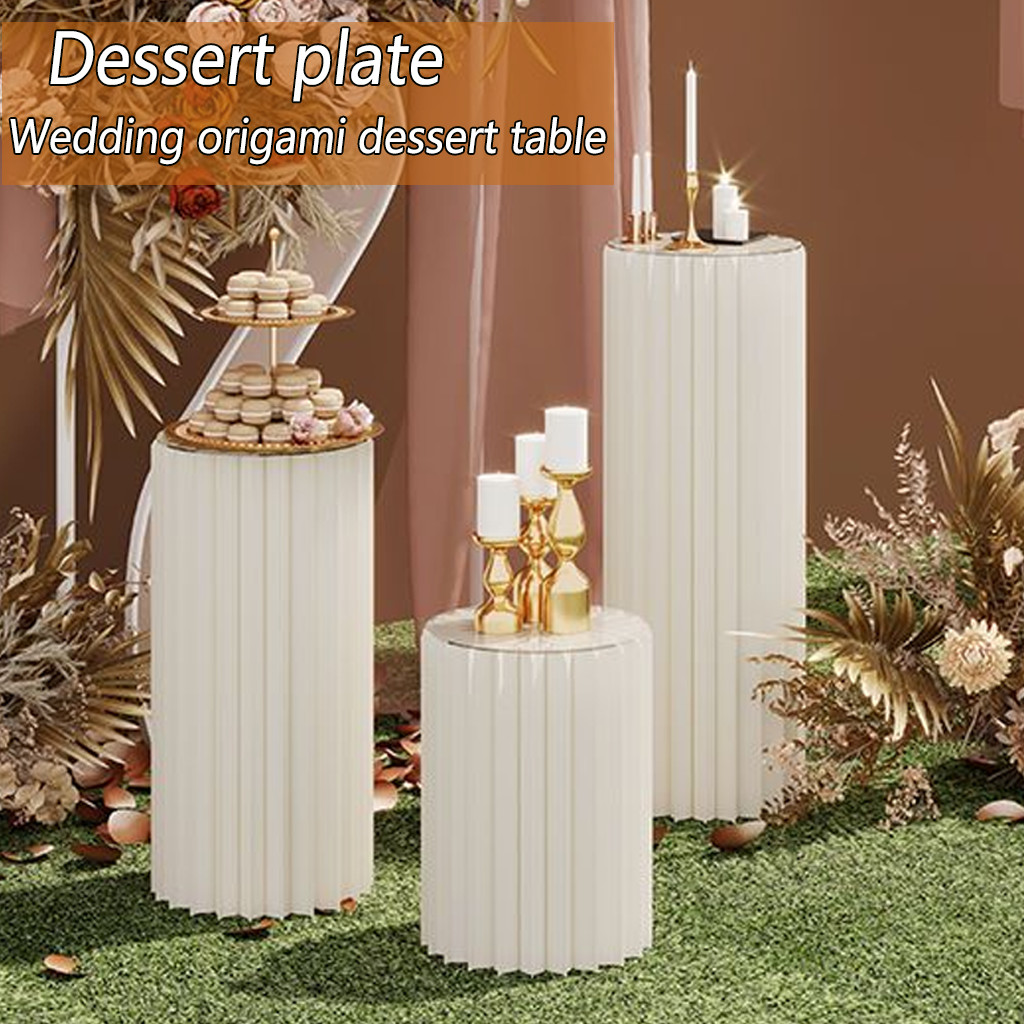 Birthday/Party/Wedding Cylindrical Dessert Table Round Paper Tube Stand ...