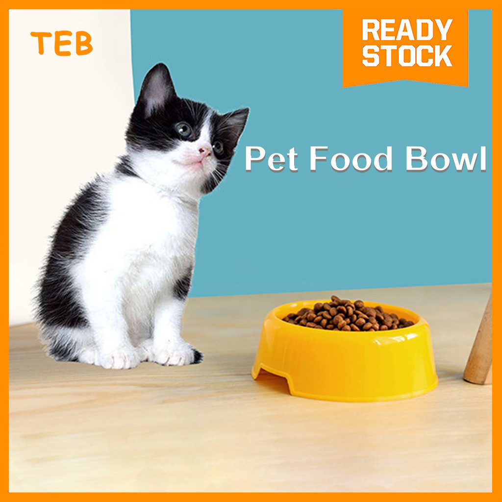 [TEB] Pet Plastic Bowls Dog and Cat Plastic Food Feeding Water Dish ...