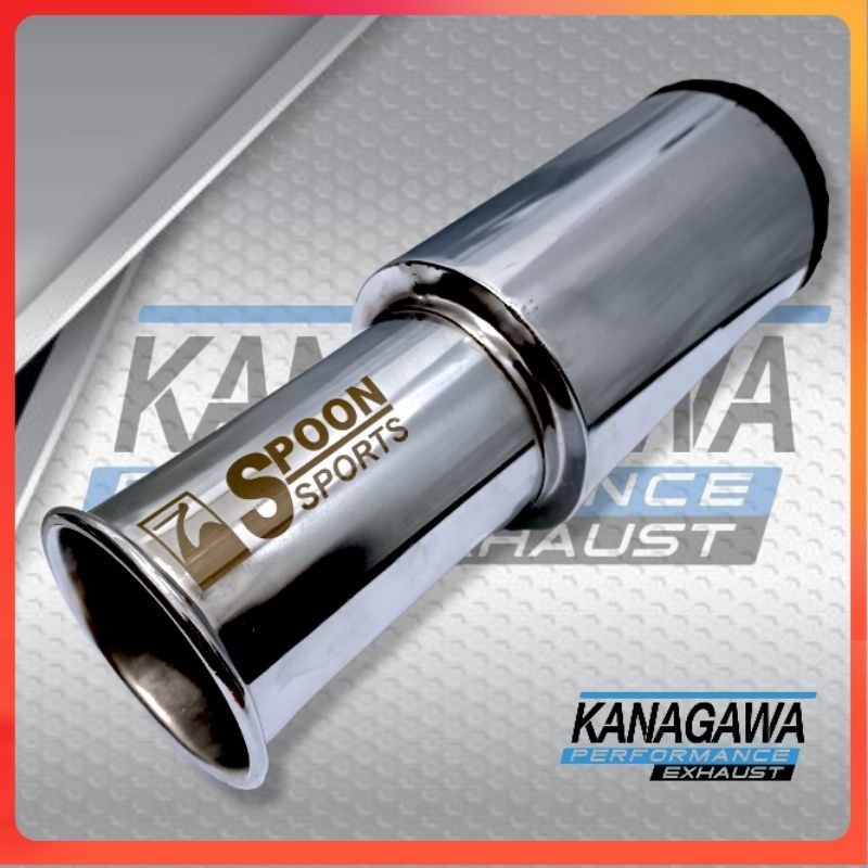 Spoon Sports Chrome Bass Car Racing Exhaust Cool Round Soft universal ...