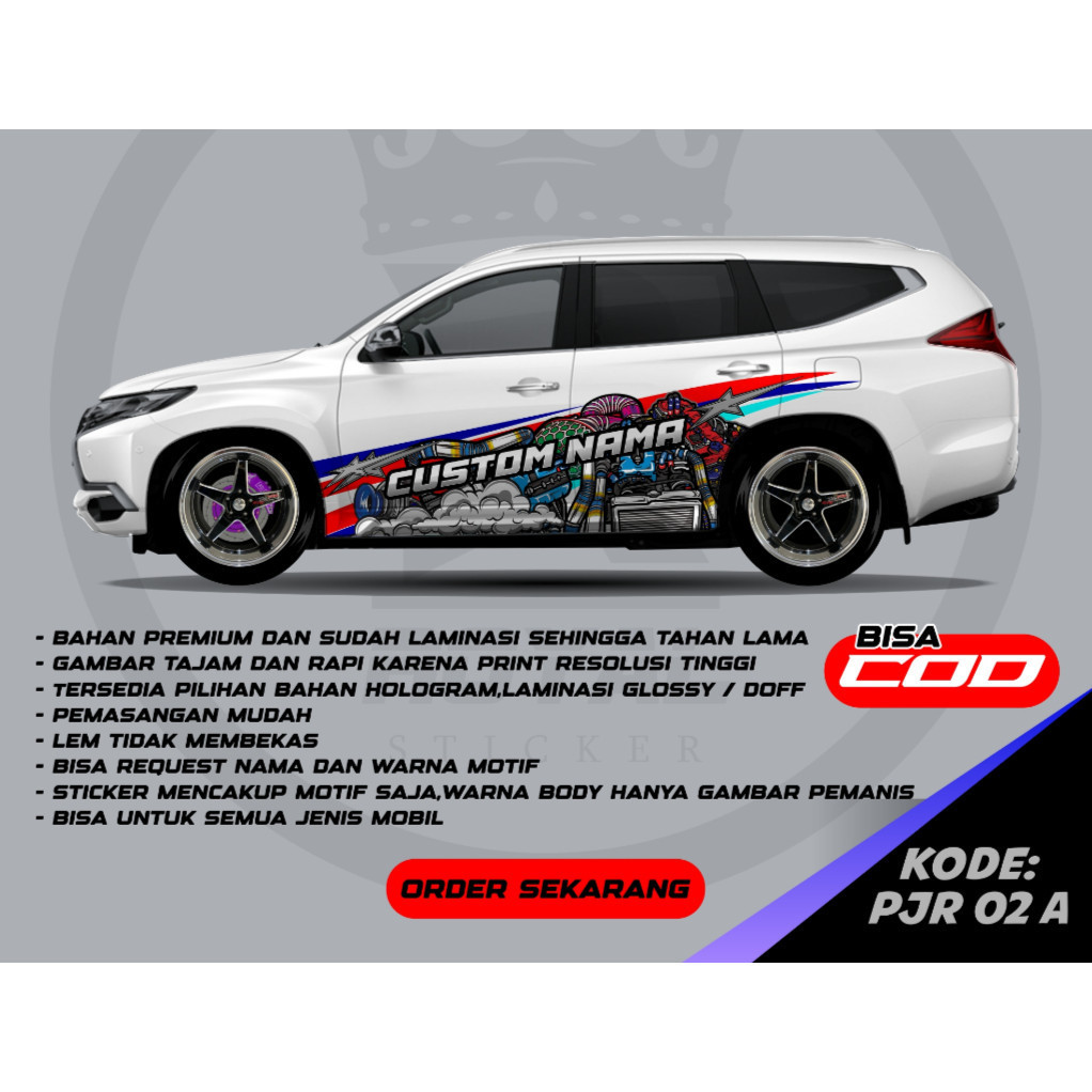 Decal Stickers for All Types of Land Squid Samlong Cars Pajero Innova ...