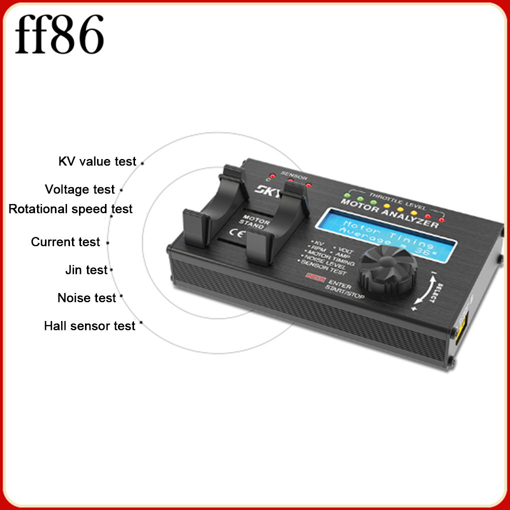 Black Professional RC Car Motor Analyzer With LCD Display RPM Motor ...