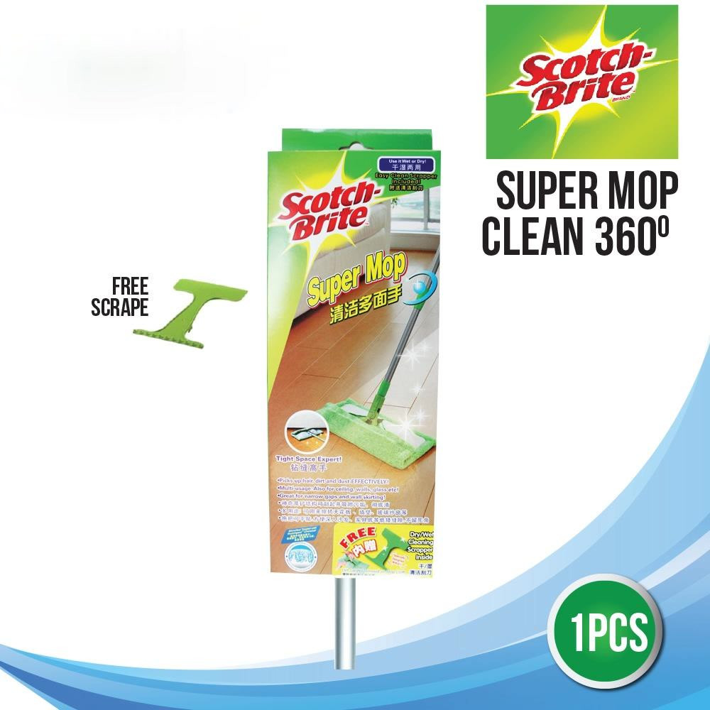 3M Scotch Brite Super Mop Set 360 with Free Scrapper (1 Pc/Pack) Mop ...