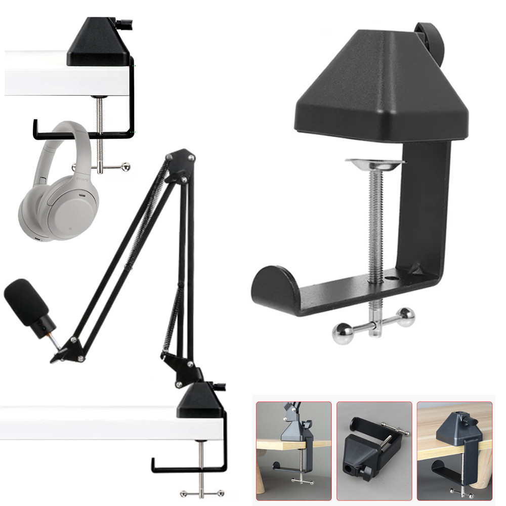 Heavy-Duty Metal Table Mount Clamp, Desk Table Mount C Clamp For ...