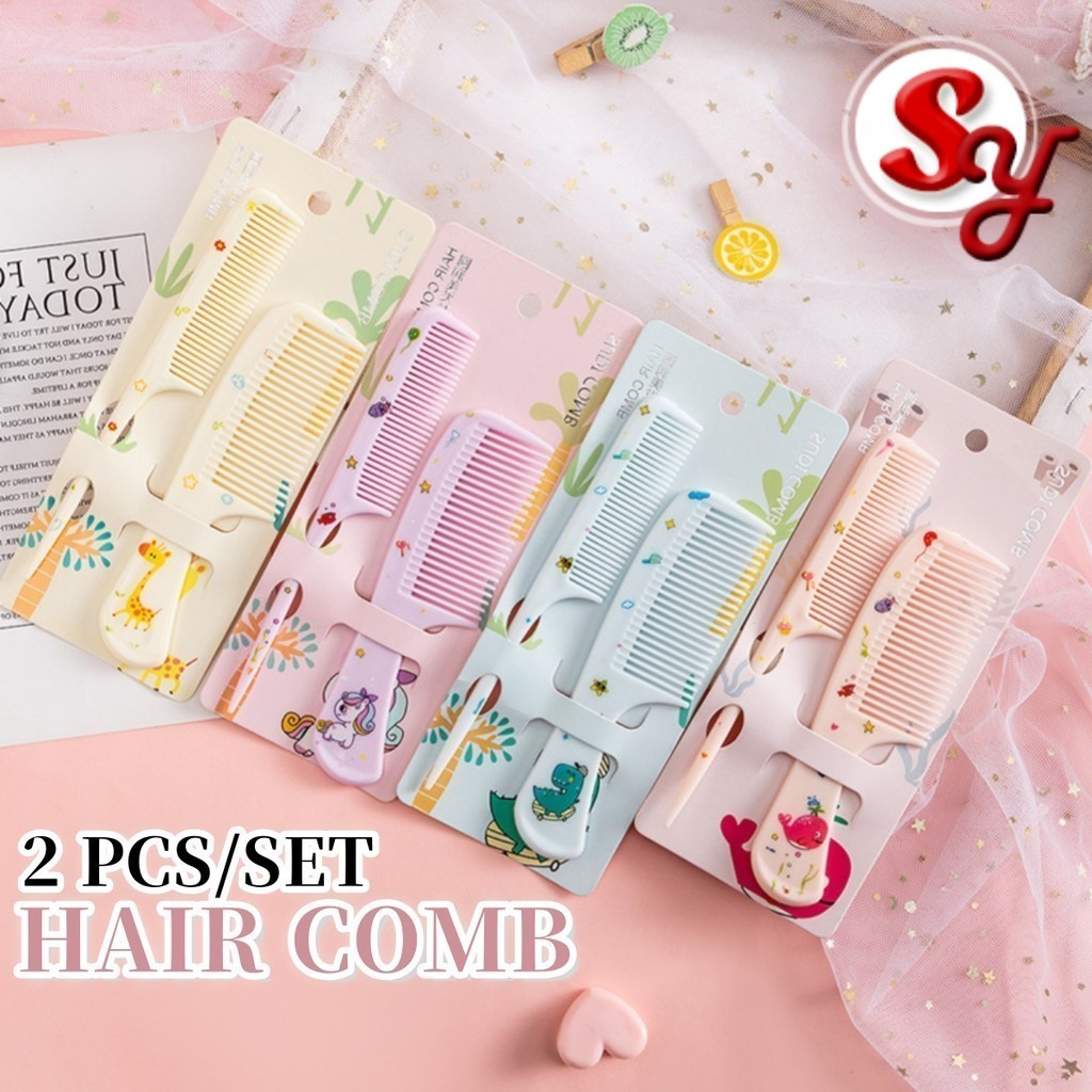 (2 PCS/SET) Cute Cartoon Hair Comb Adult Children Kids Pointed Tail ...