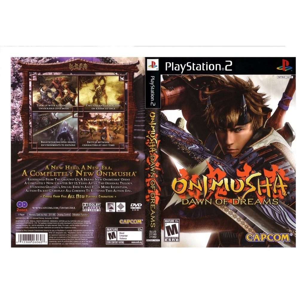 （PS2 Games CD DVD）PS2 Onimusha dawn of dreams (DVD Game) 2 disc ...