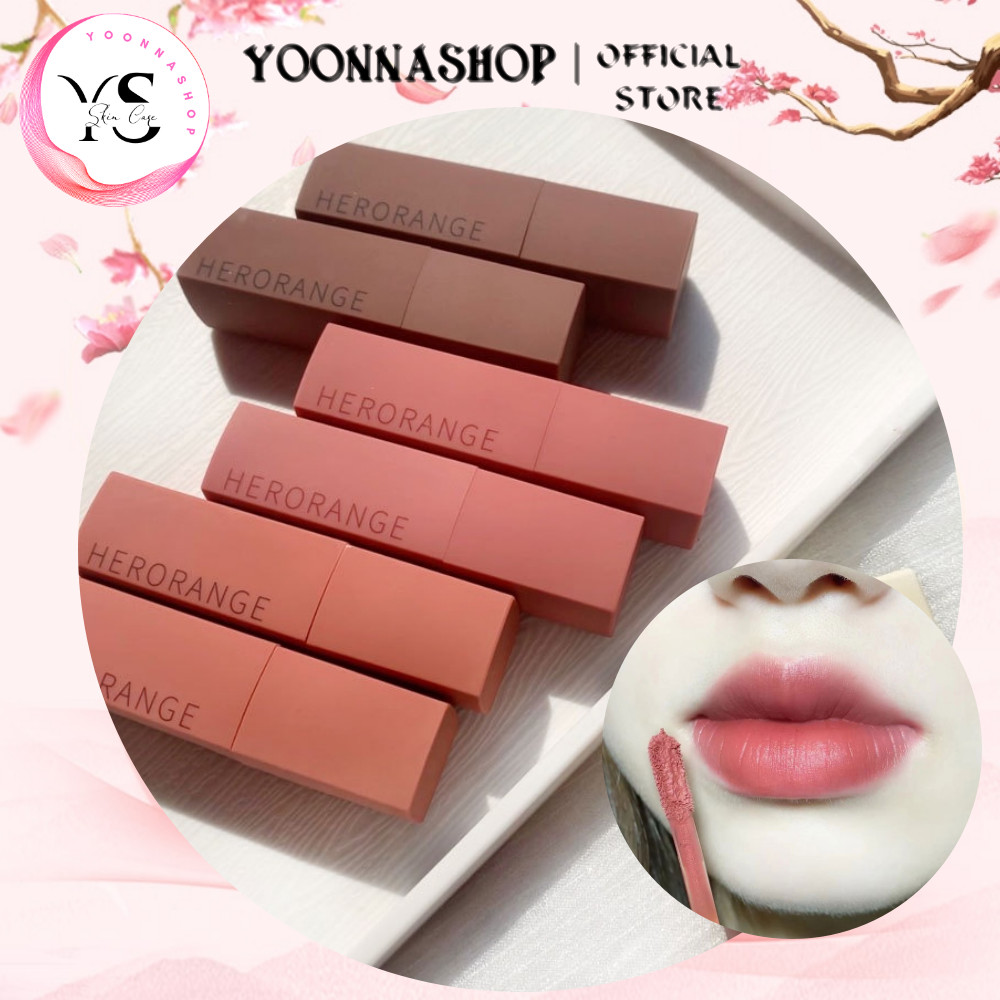 Herorange Lipstick Soft Matte Texture Waterproof Long Lasting Makeup ...