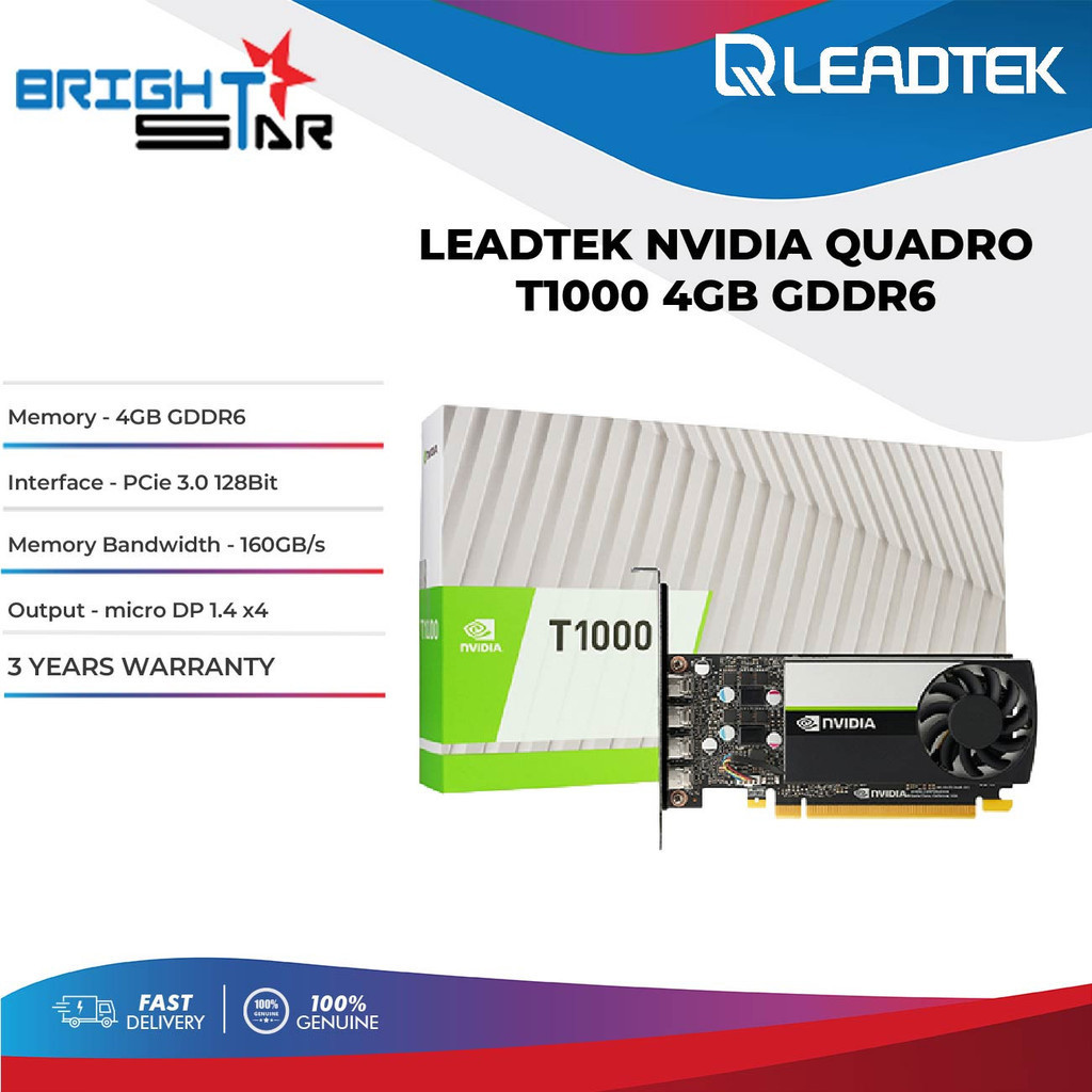 LEADTEK NVIDIA QUADRO T1000 4GB GDDR6 | Shopee Malaysia