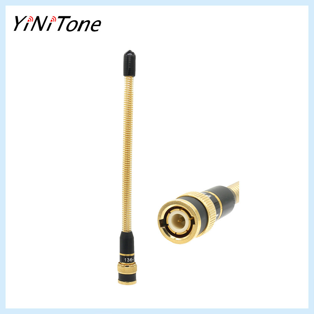Ham Radio VHF 136-174Mhz Metal Gold Spring Antenna BNC Handheld For Walkie Talkie ICOM V8 V82 ...