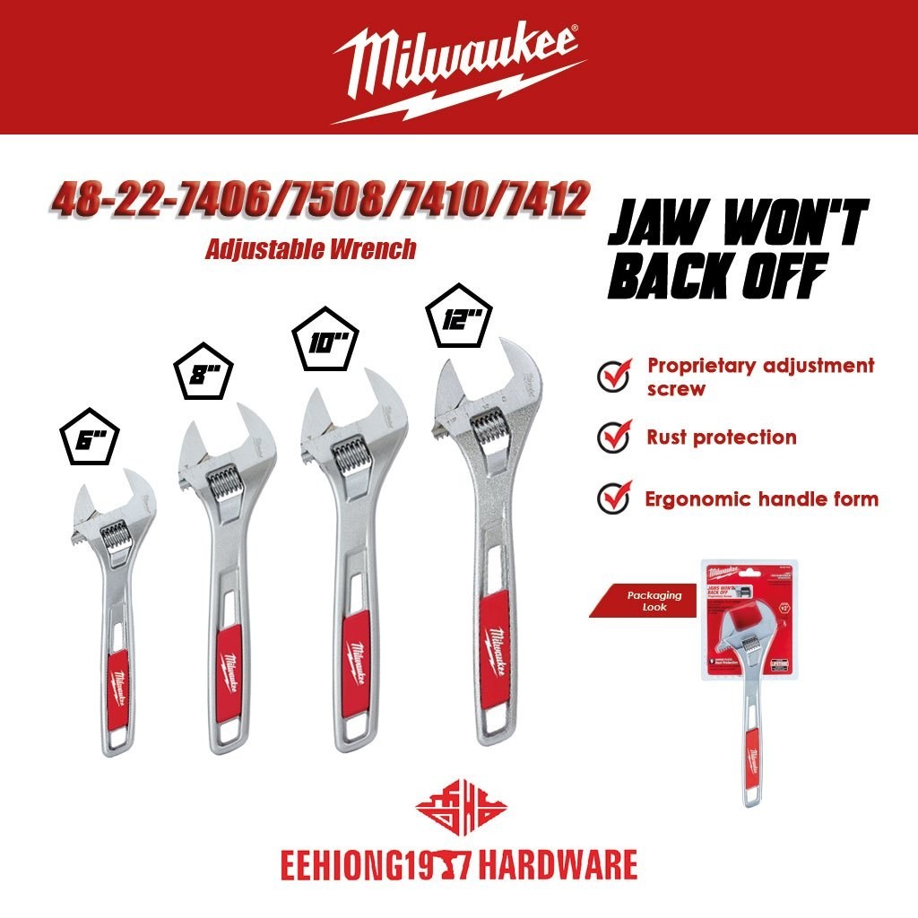 MILWAUKEE 48-22-7406 48-22-7508 48-22-7410 48-22-7412 6'' 8'' 10'' 12 ...