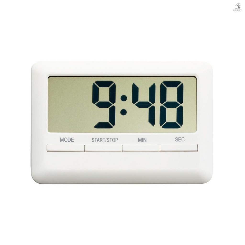 LCD Digital Alarm Clock Timer Large Time Manual Countdown for Cooking ...