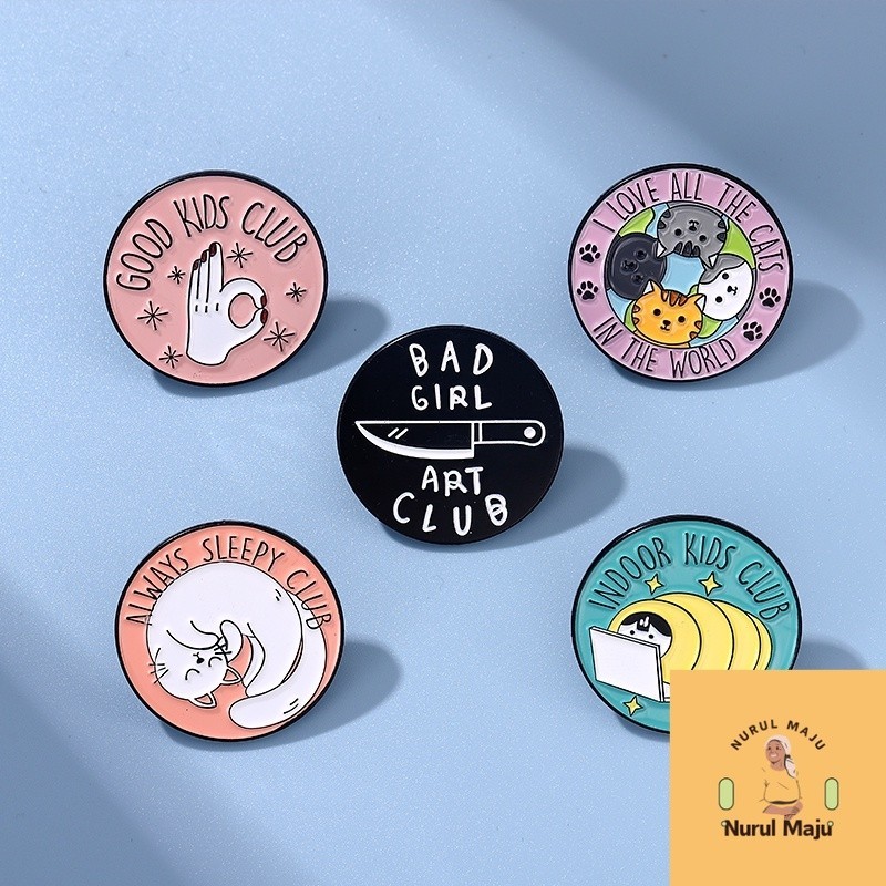 XHsubJoinCuteThing Cute Animal Funny Cat Enamel Pins Brooch Gilr Sleep ...