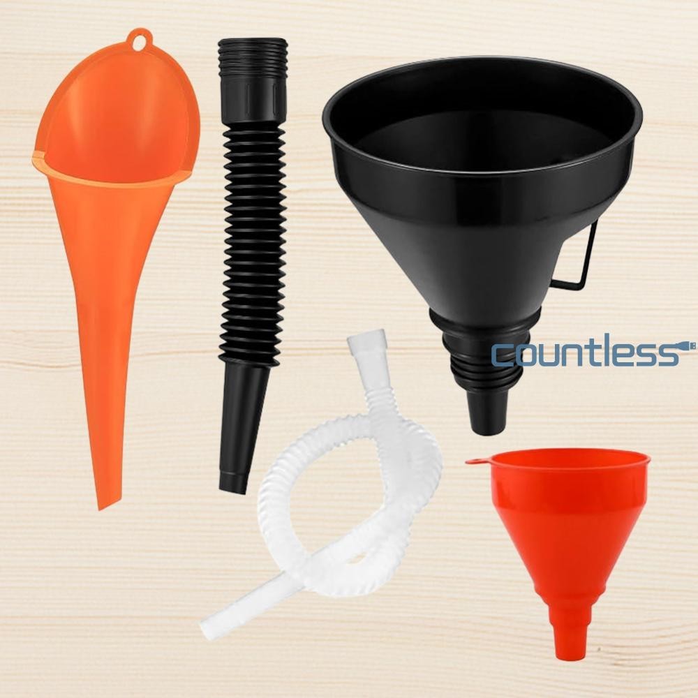 Engine Oil Filling Funnel Set with Filter Oil Petrol Diesel Gasoline ...