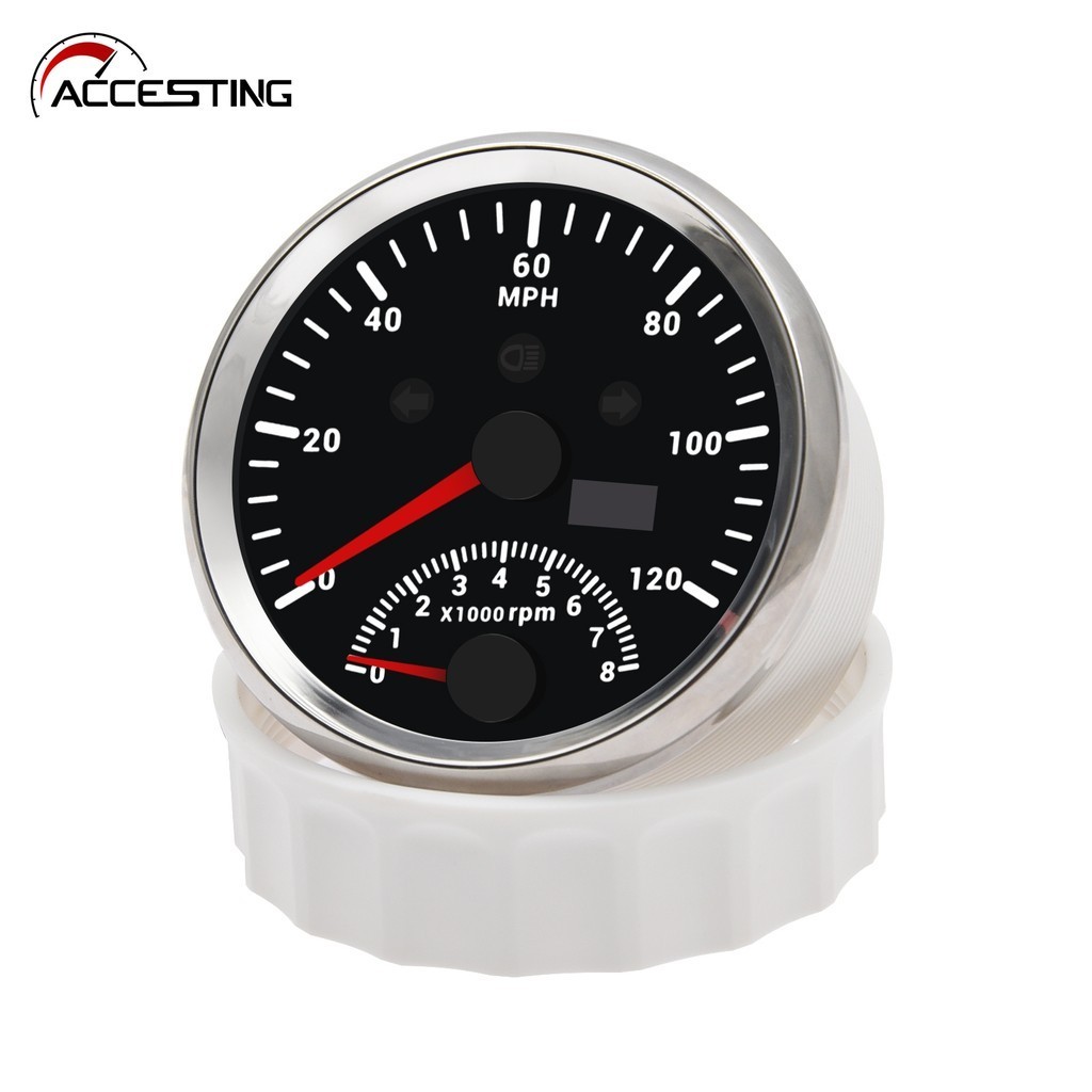 85MM GPS Speedometer Odometer 0-120MPH Waterproof with 8000 RPM ...