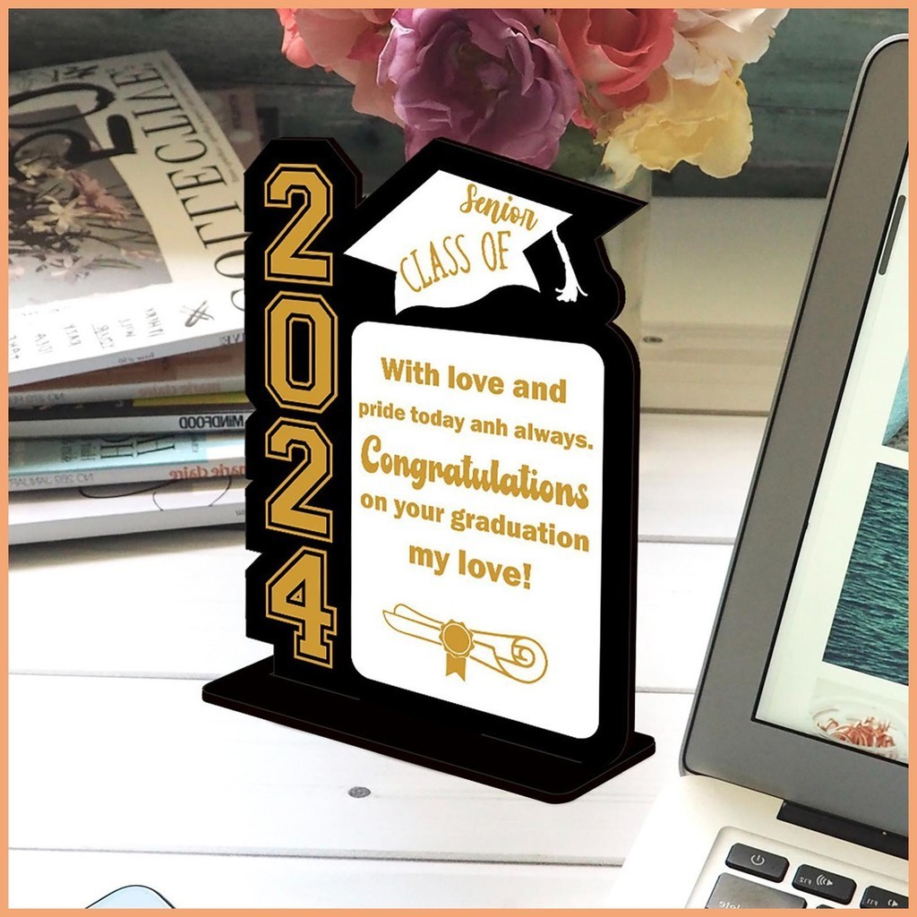 Graduation Wooden Decorations Wooden Class of 2024 Decorations ...