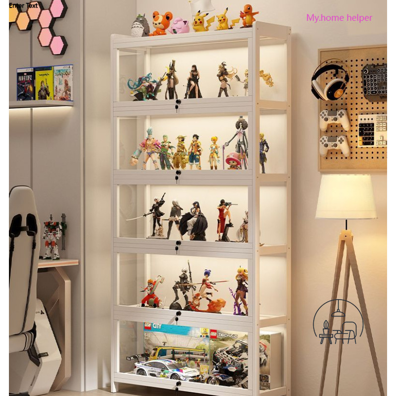 🔥Multi functional storage cabinet/LEGO display cabinet/lockable handle ...