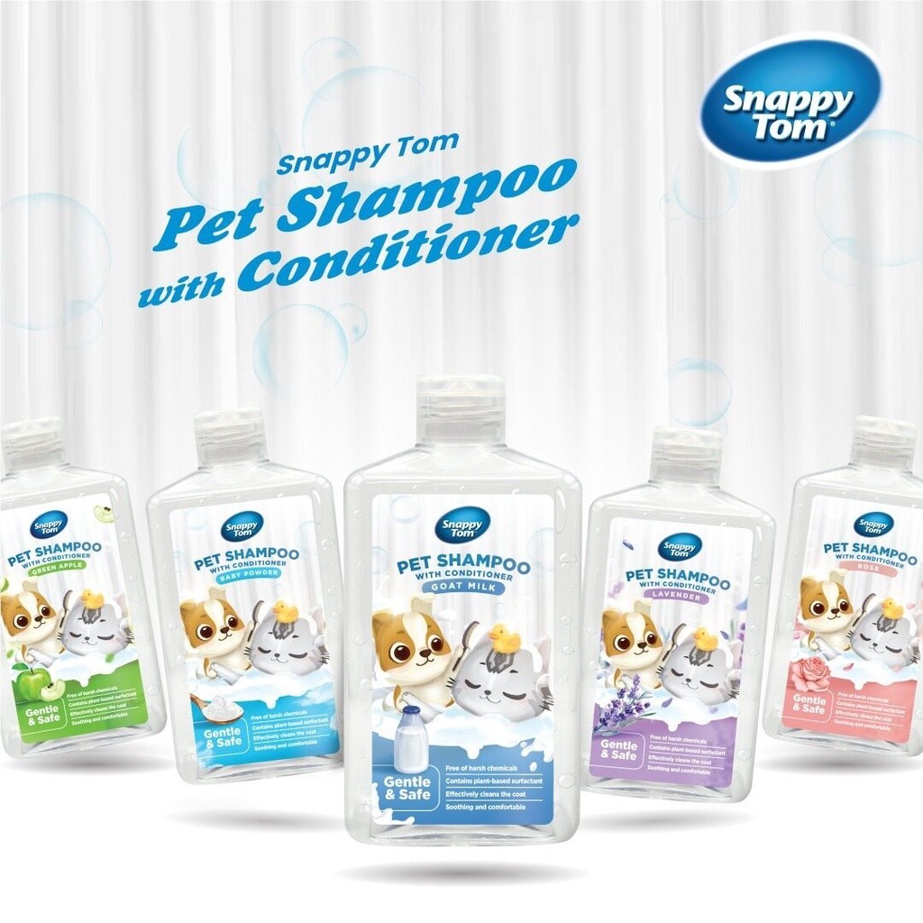 SNAPPY TOM Pet Shampoo with Conditioner 500ml /Cats & Dogs Shampoo ...