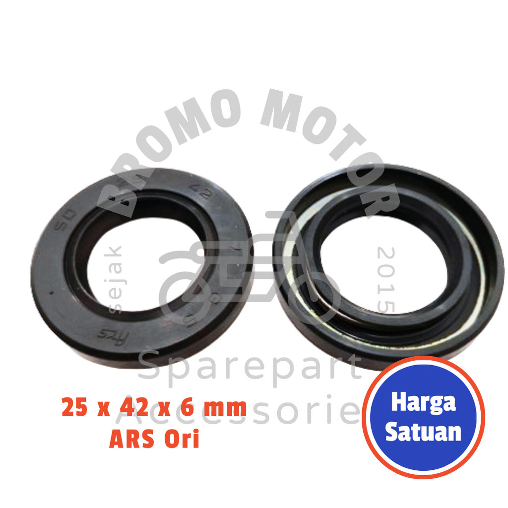 Left Axle Crutch Seal ARS Ori Suzuki Spin 125 Skydrive Skywave Hayate 25 42 6 mm (Sil Type SD ...