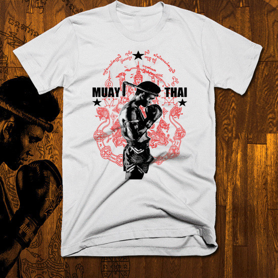 Muay Thai Kickboxer T-Shirt Ufc Mma Thailand Yak Sant Elbow Strike Thai ...