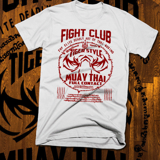 Muay Thai Kickboxer T-Shirt Club Ufc Mma Tiger Style Yak Sant Thai ...