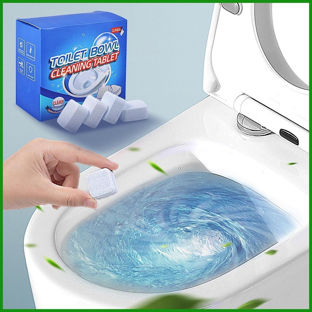 Toilet Bowl Tablets Toilet Cleaning Tablets 12Pcs Automatic Toilet Bowl ...