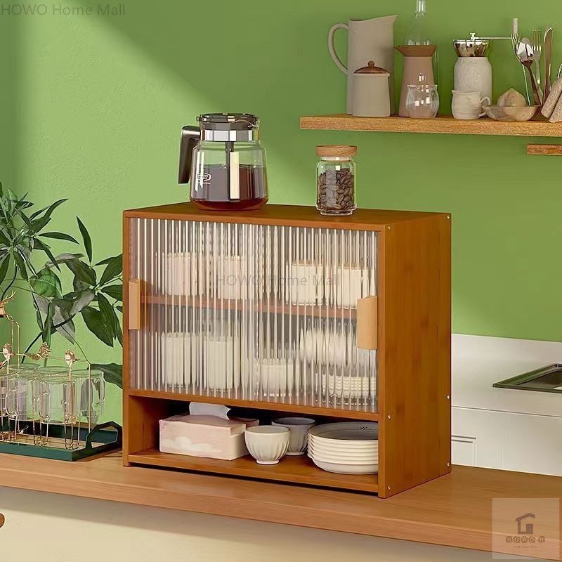 Kitchen sideboard/Transparent table top storage cabinet/storage rack ...