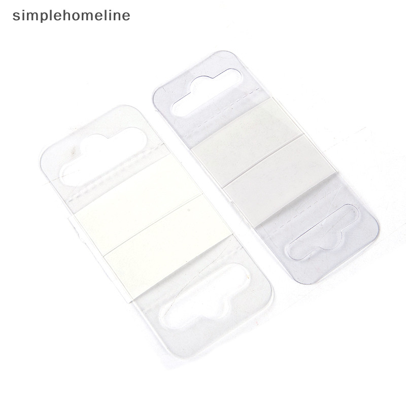 SLMY 100pcs PVC Slot Hole Adhesive Hang Tags Hook Merchandise Box Bag ...