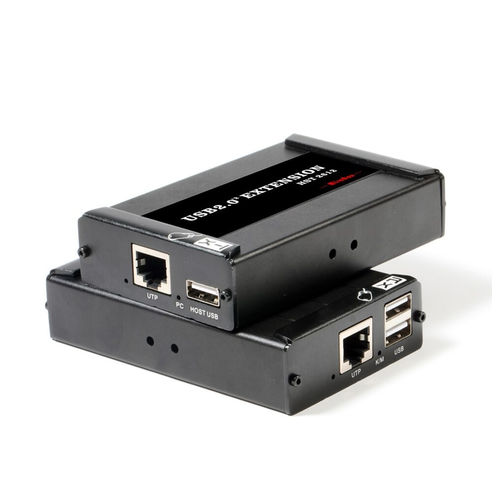 60m USB Extender over CAT6 Cable 2ports USB2.0 HUB for PC Camera ...