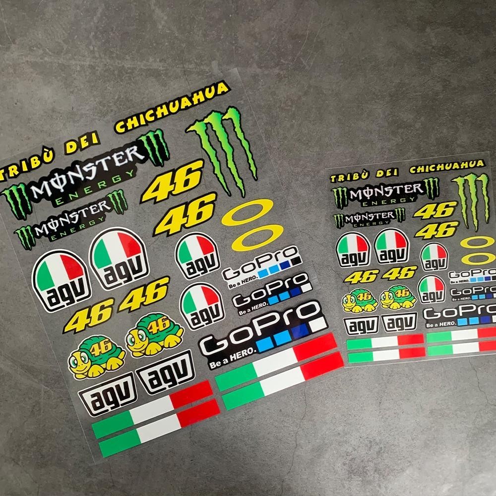 Monster Energy 46 Rossi Lucky Turtle Reflective Motocycle Helmet ...