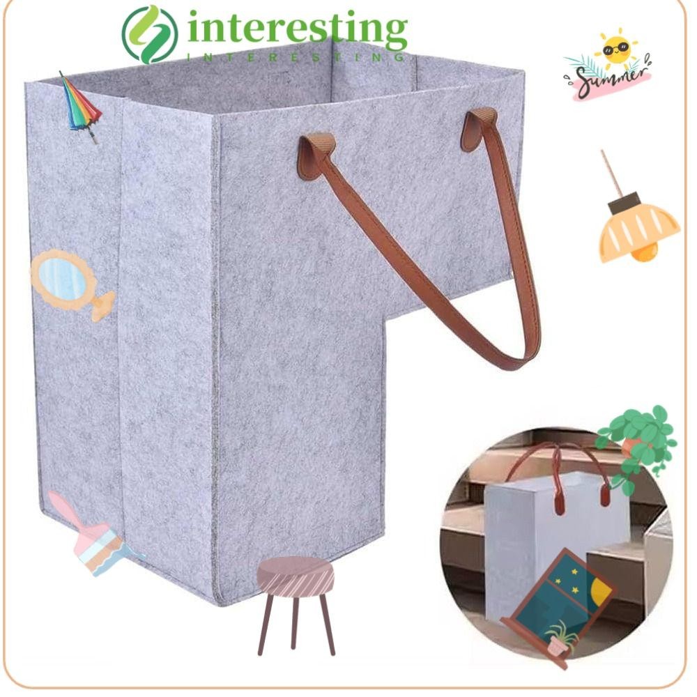 INTERESTING Storage Basket, Felt Stair Organizer Large Capacity Stair ...