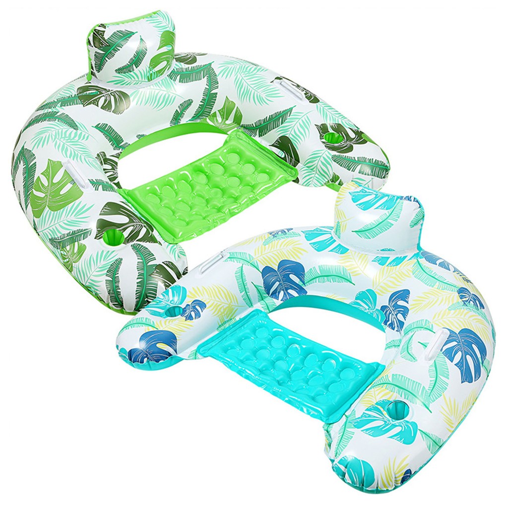 PHO- Pool Float PVC Inflatable U-shaped Pool Floating Chair with ...