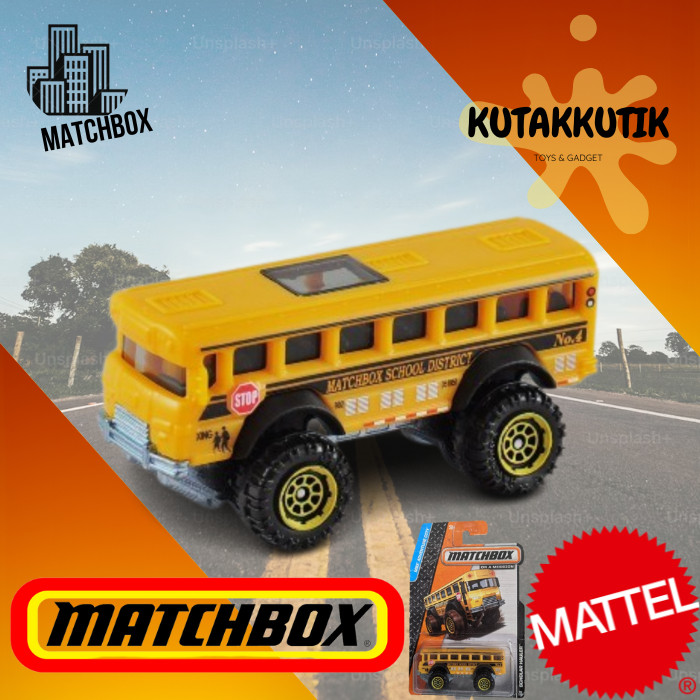 Matchbox School Bus Car School District Bus Scholar Hauler Yellow No. 4 ...