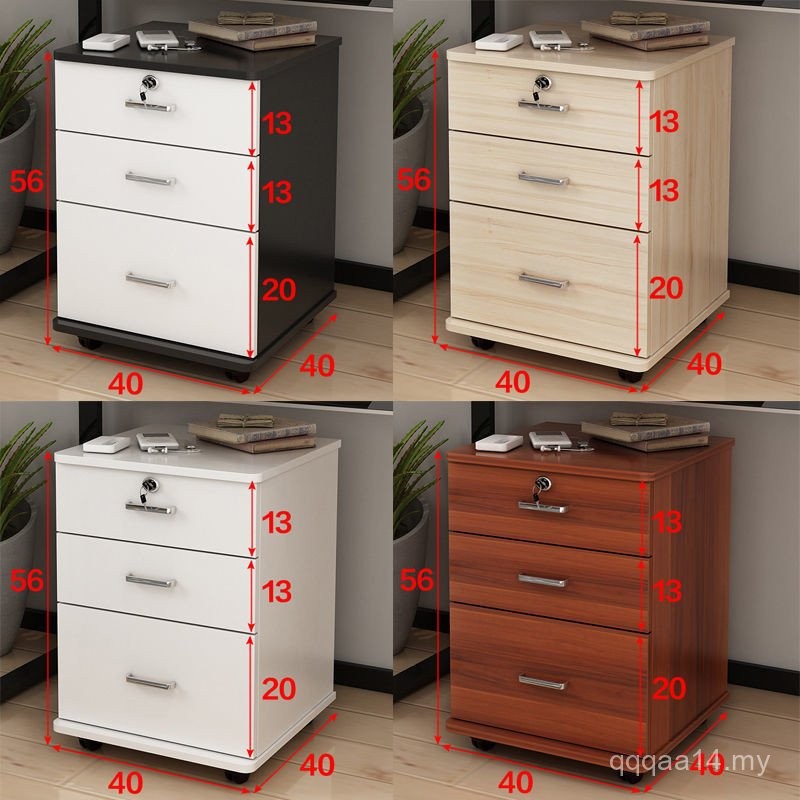 Office File Cabinet Small Work Space Cabinet Three Drawer Cabinet Under ...