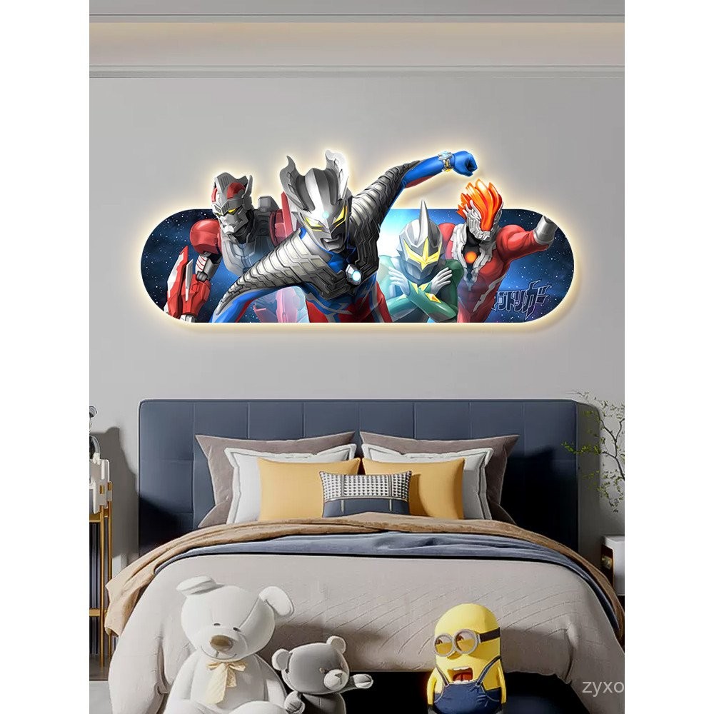 Bilik Kanak-kanak Ultraman Lukisan Hiasan Tepi Katil Kartun Anime Bilik ...