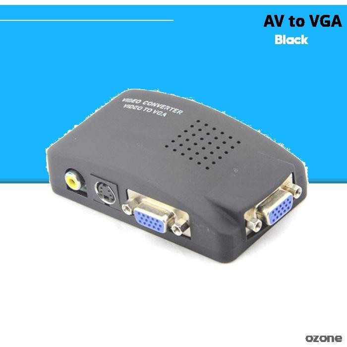 AV to VGA Converter Video TV to PC Signal Adapter Switch Box | Shopee ...
