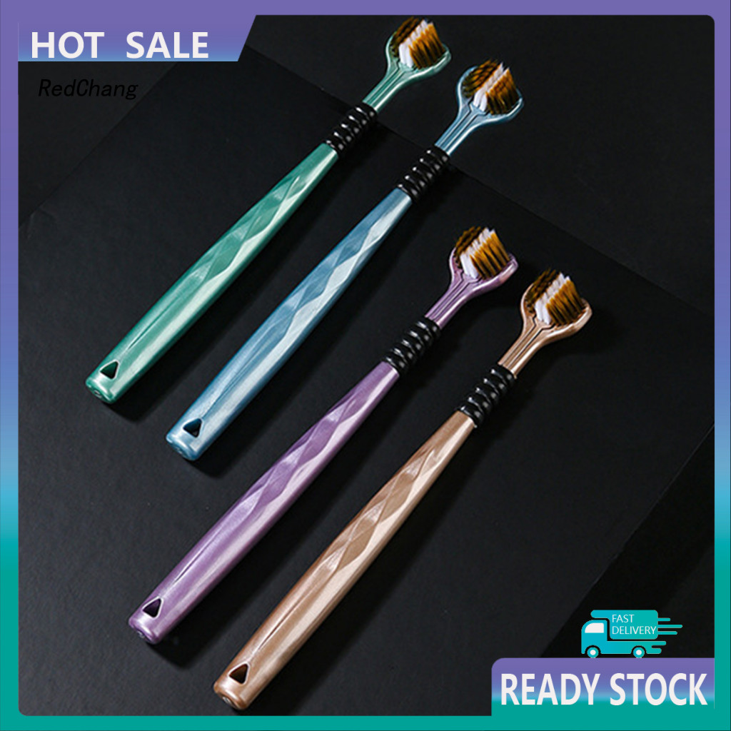 RC~ Effective Mouth Cleaning 3-head Toothbrush 3-sided Toothbrush for ...