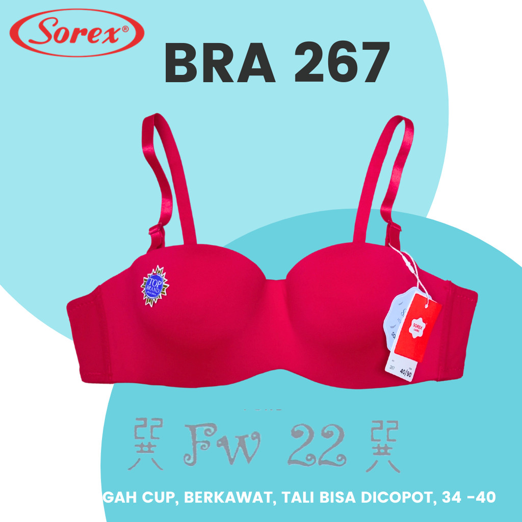 Sorex Women's Bra 267 Half Cup Bra Seamless and Wired Model | Shopee ...