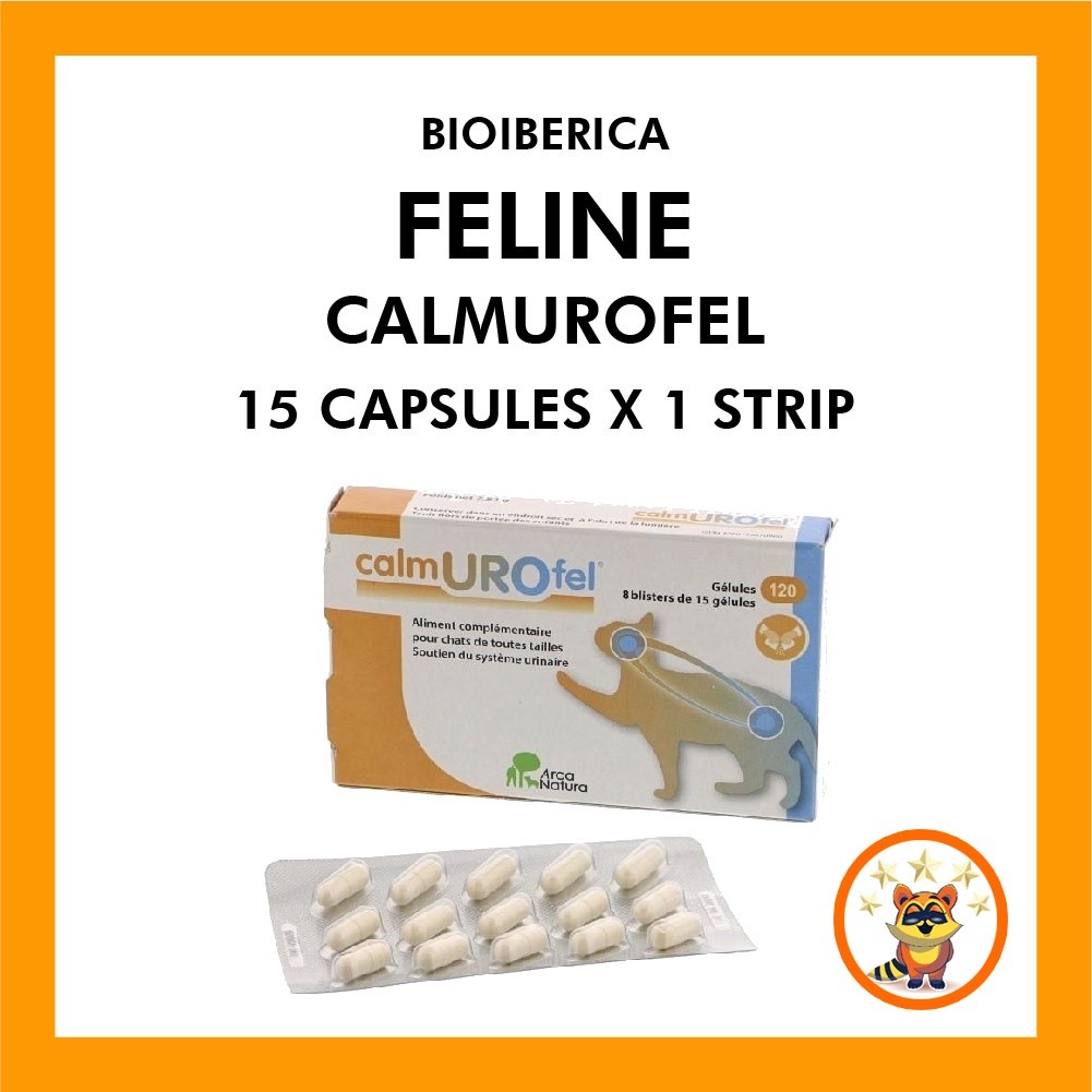 Bioiberica CalmUROfel® For Feline Cat Kucing 15 Capsules X 1 Strip ...