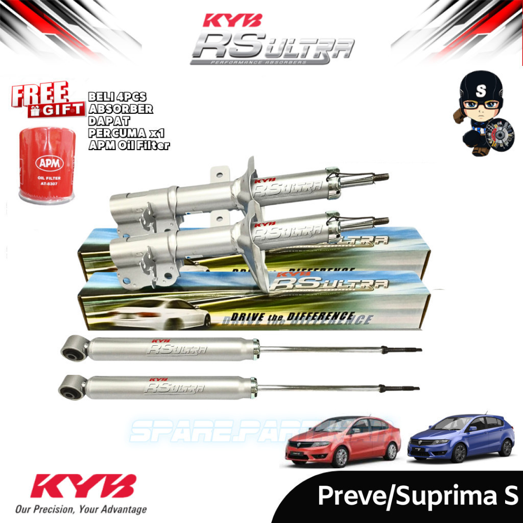 KYB RS ULTRA Proton Preve/ Suprima S Heavy Duty Absorber With Boot ...