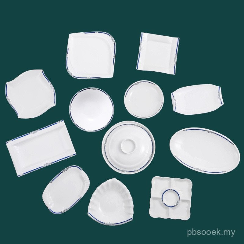 Set Peralatan Makan Bekalan Hotel Gaya Eropah Pinggan Rim Emas China ...