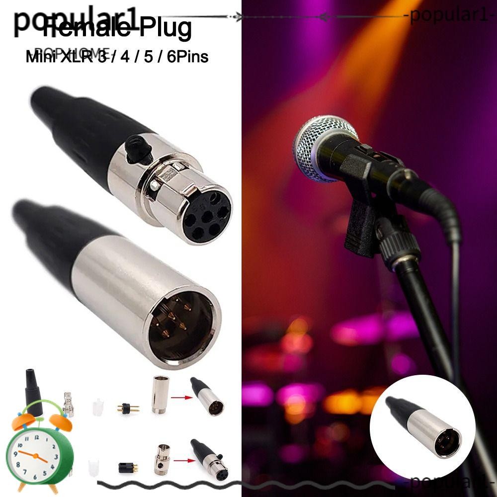 POP Small XLR Female Male Socket, for Cable Soldering For MIC ...