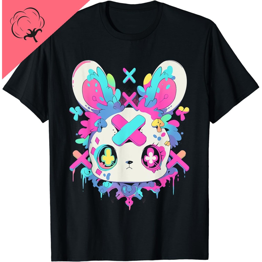 Kawaii Bunny | Menhera Yami Kawaii Decora Kei Pastel Goth T-Shirt ...