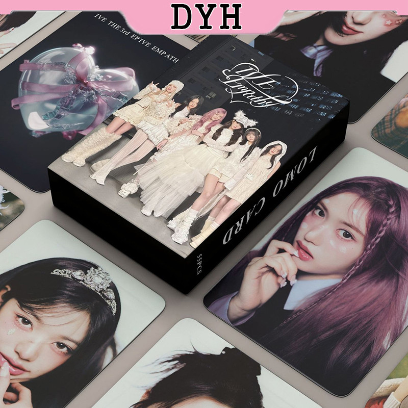 55pcs/box IVE Laser Photocard EMPATHY Holographic LOMO Card KPOP ...