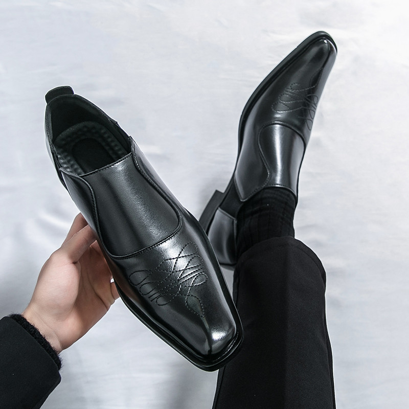 Man Business Slip on Shoes Wedding Formal Classics Pointed Toe Office ...