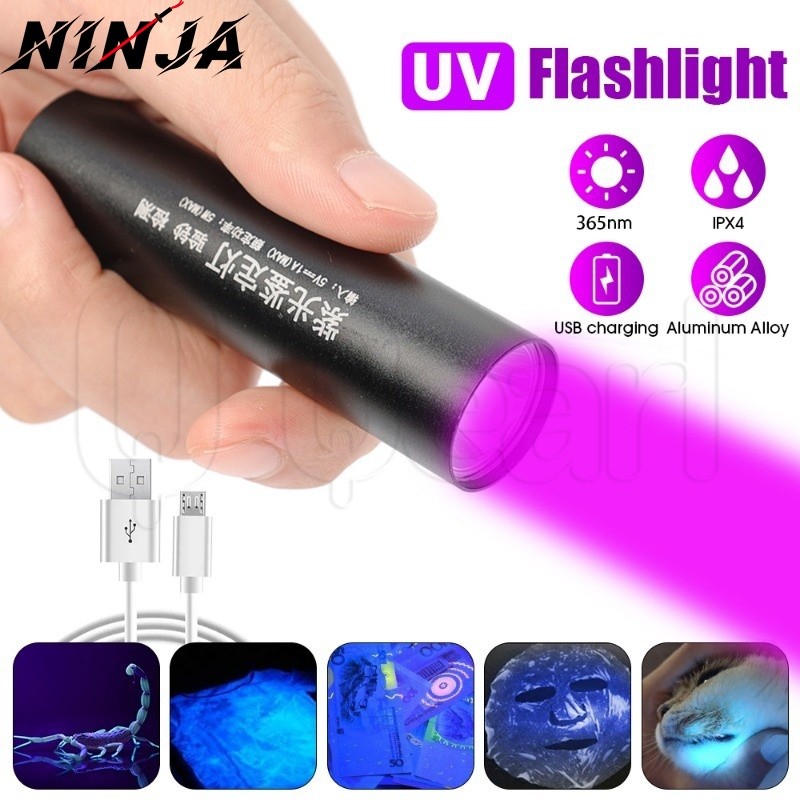 UV365 Ultraviolet Handheld Aluminium Alloy Torch / Money Fluorescence ...