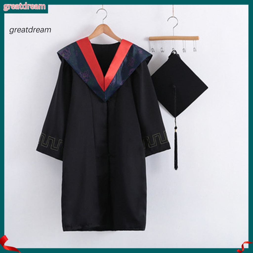 greatdream| 1 Set Beautiful Fine Knitted Graduation Uniform Polyester ...