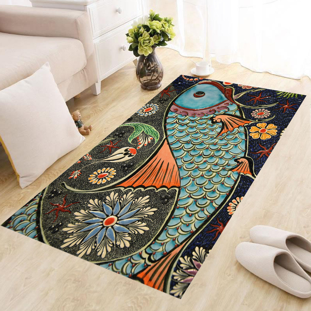 3D Simulation Waterproof Floor Stickers Living Room Creative Floor ...