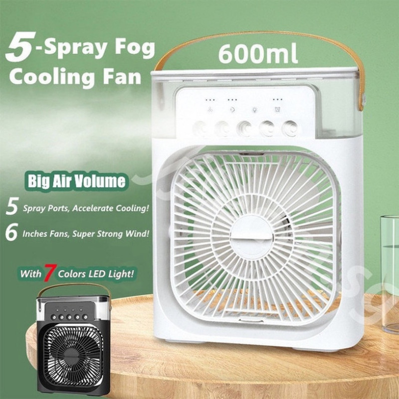 Desktop Mist Fan Five-Hole 3-Speed Portable USB Mini Air Conditioner ...