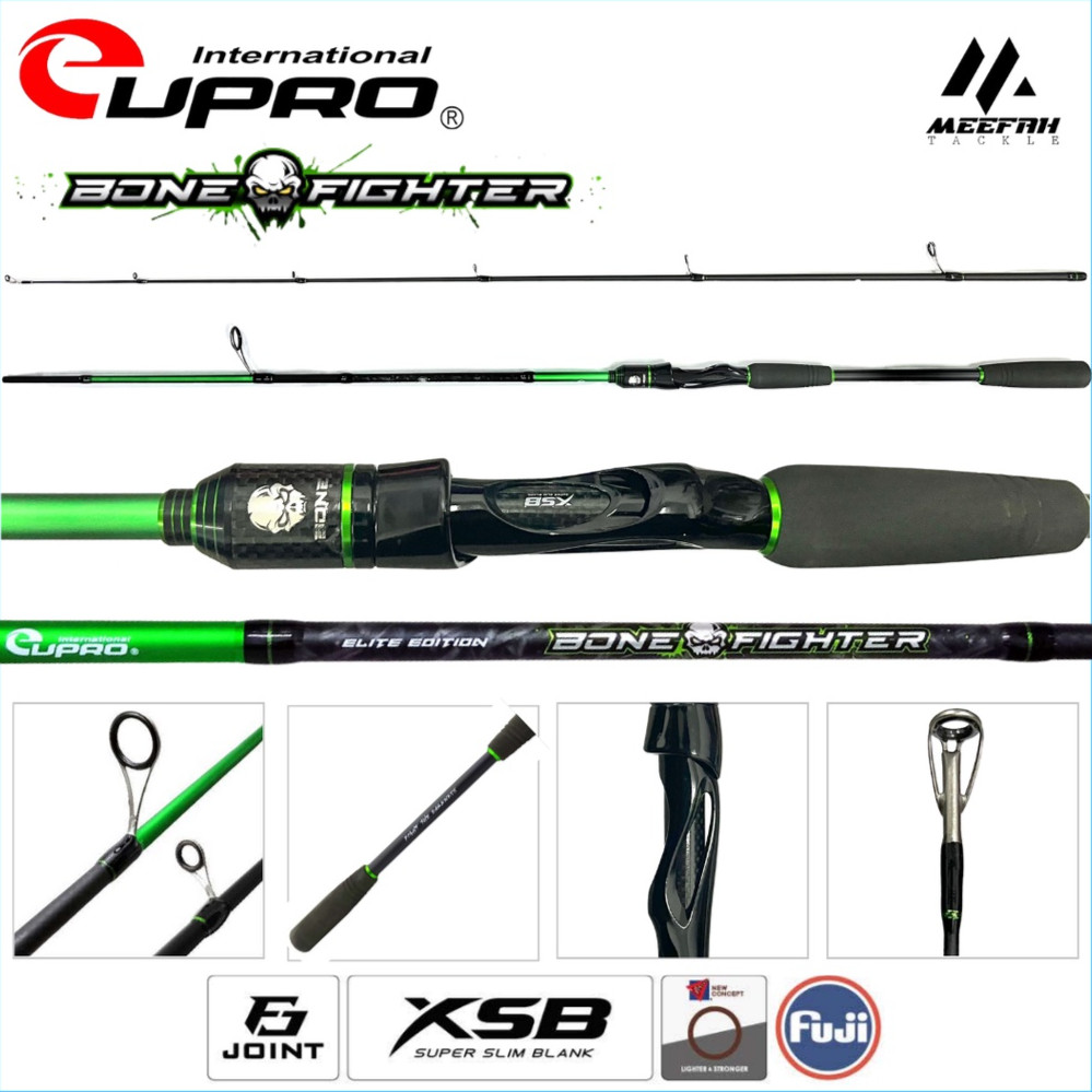 Eupro Bone Fighter Spinning Fishing Rod (free gift 🎁 1pc) | Shopee Malaysia